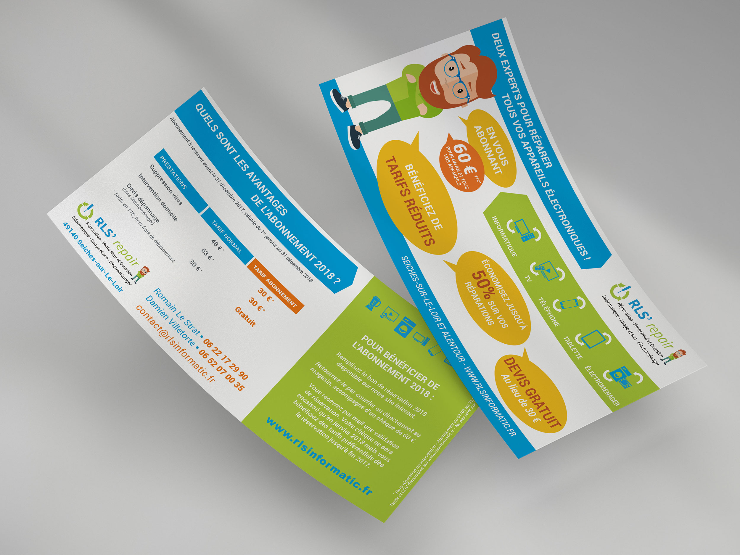 Création d'un flyer pour une entreprise de réparation - La Boîte à Bidules Création d'un flyer pour une entreprise de réparation - La Boîte à Bidules